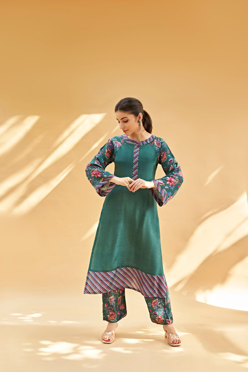 Pine - Green Kurta Set – Sukruti Design